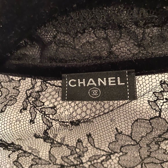 CHANEL | Tops | Chanel Lace Black Blouse | Poshmark